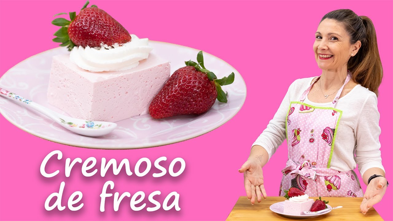 POSTRE cremoso Y DELICIOSO de fresas 🍓 🍓 🍓 SOLO 3 INGREDIENTES - YouTube