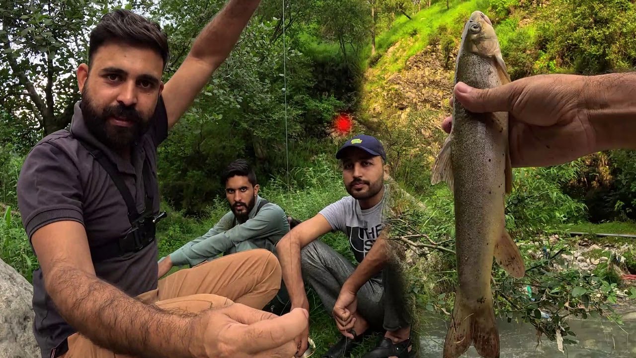 Catching Snow trout wIth Rod in beautiful place of Pakistan | Best ...
