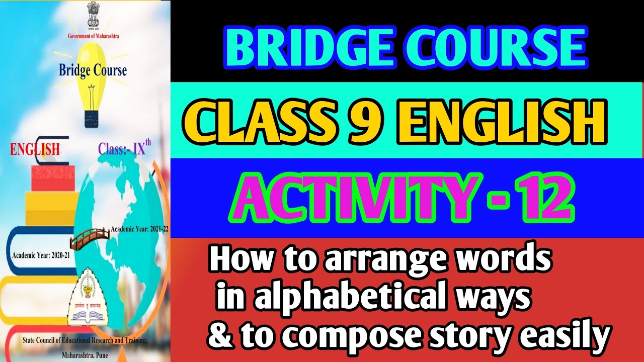 Bridge Course Class 9 English Activity - 12 Arrange words in ...