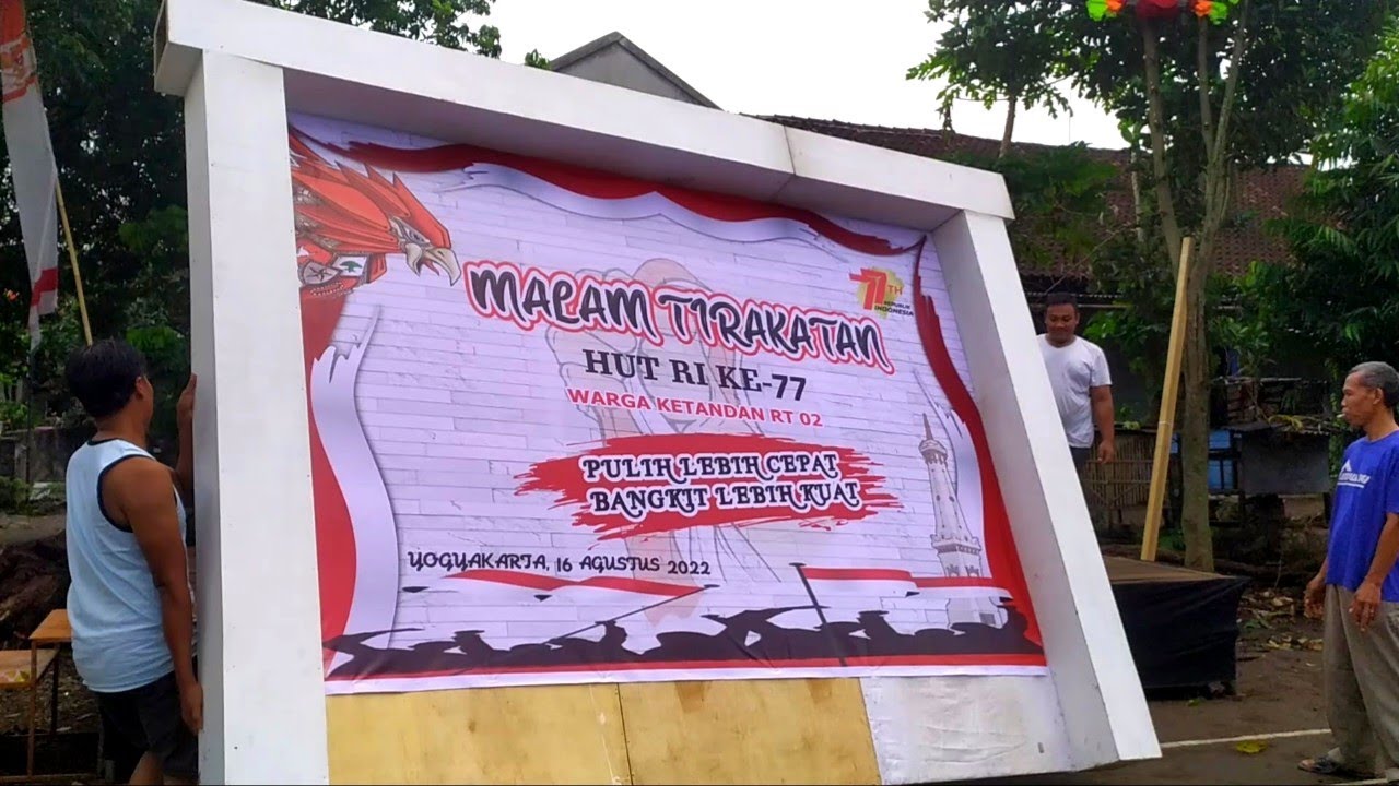 DEKORASI PANGGUNG 17 AGUSTUS| DEKORASI MALAM TIRAKATAN | HUT RIl - YouTube