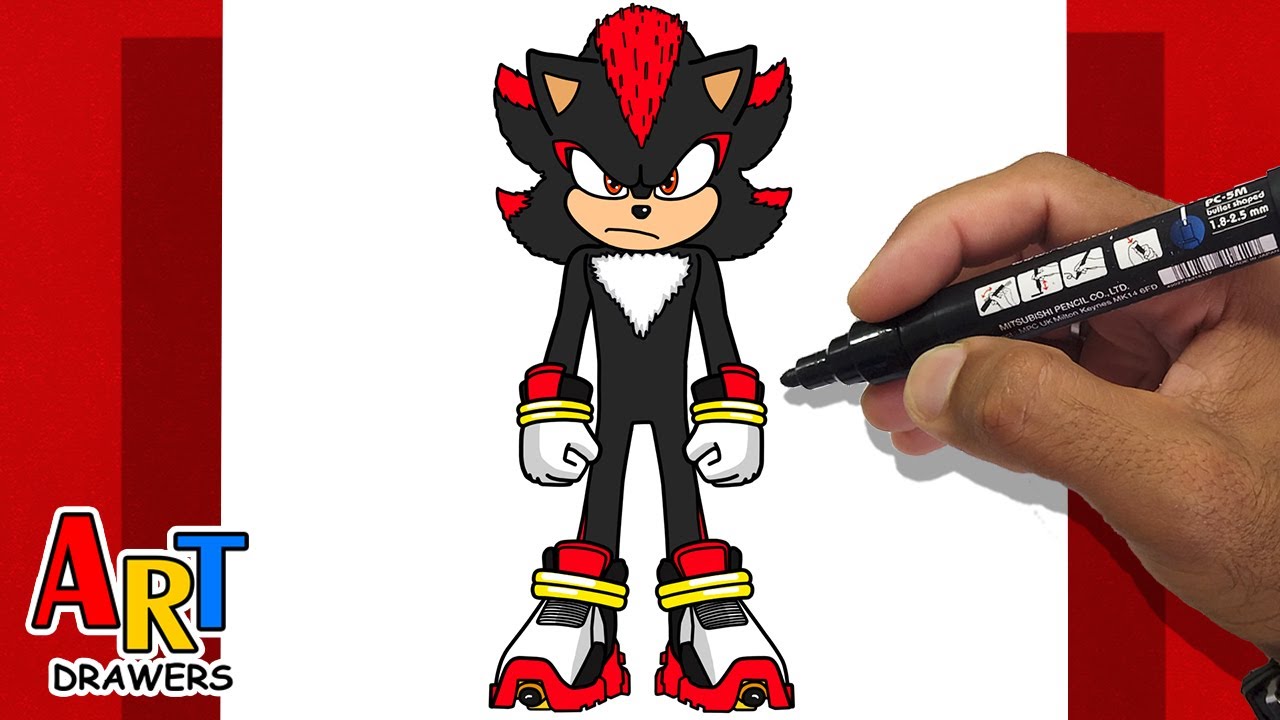 How To Draw SHADOW - SONIC 3 The Hedgehog ( THE MOVIE ) - YouTube