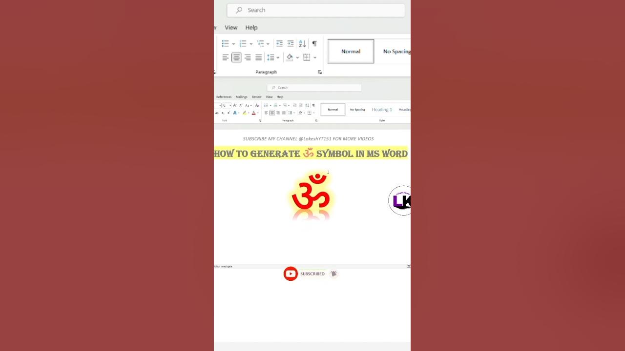 How To Generate Om Symbol In Ms Word MS Word Short Tricks viral how-to-generate-om-symbol-in-ms-word-ms-word-short-tricks-viral