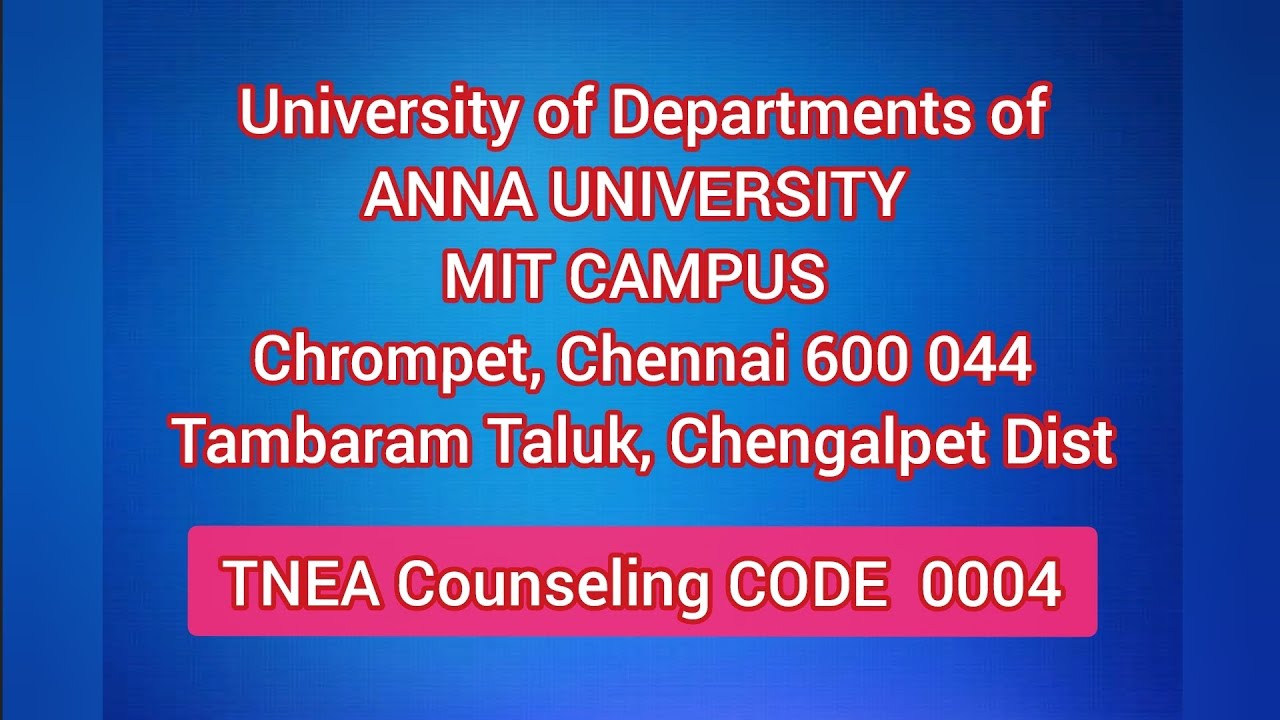Cut-off Details-AnnaUniversity MIT Campus Chennai|Madras Institute of ...