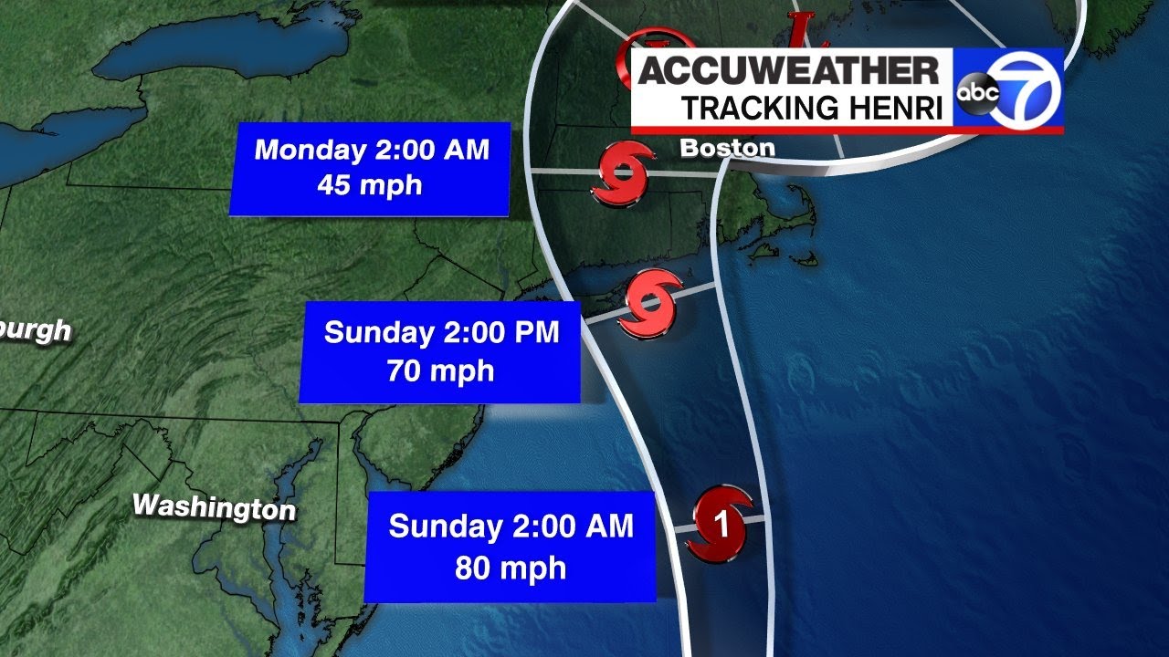 Hurricane Henri's track as it barrels toward Long Island, New England ...