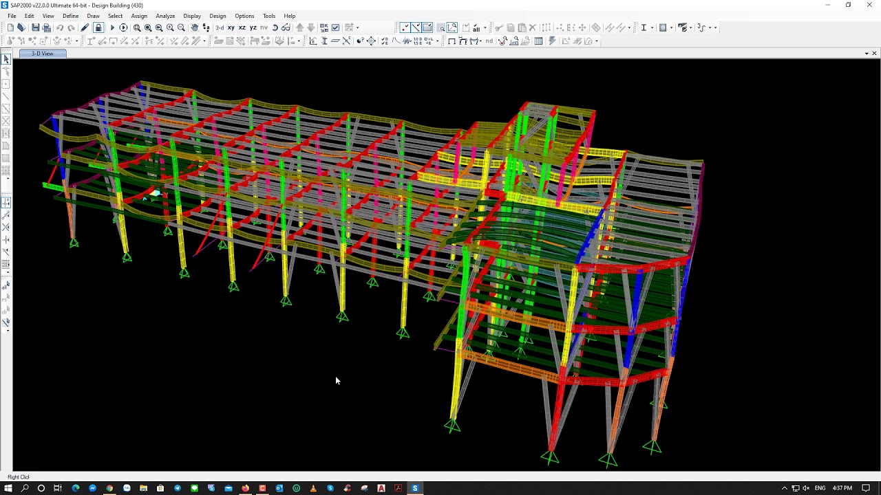 How to design sap2000 v22 steel structure building - YouTube