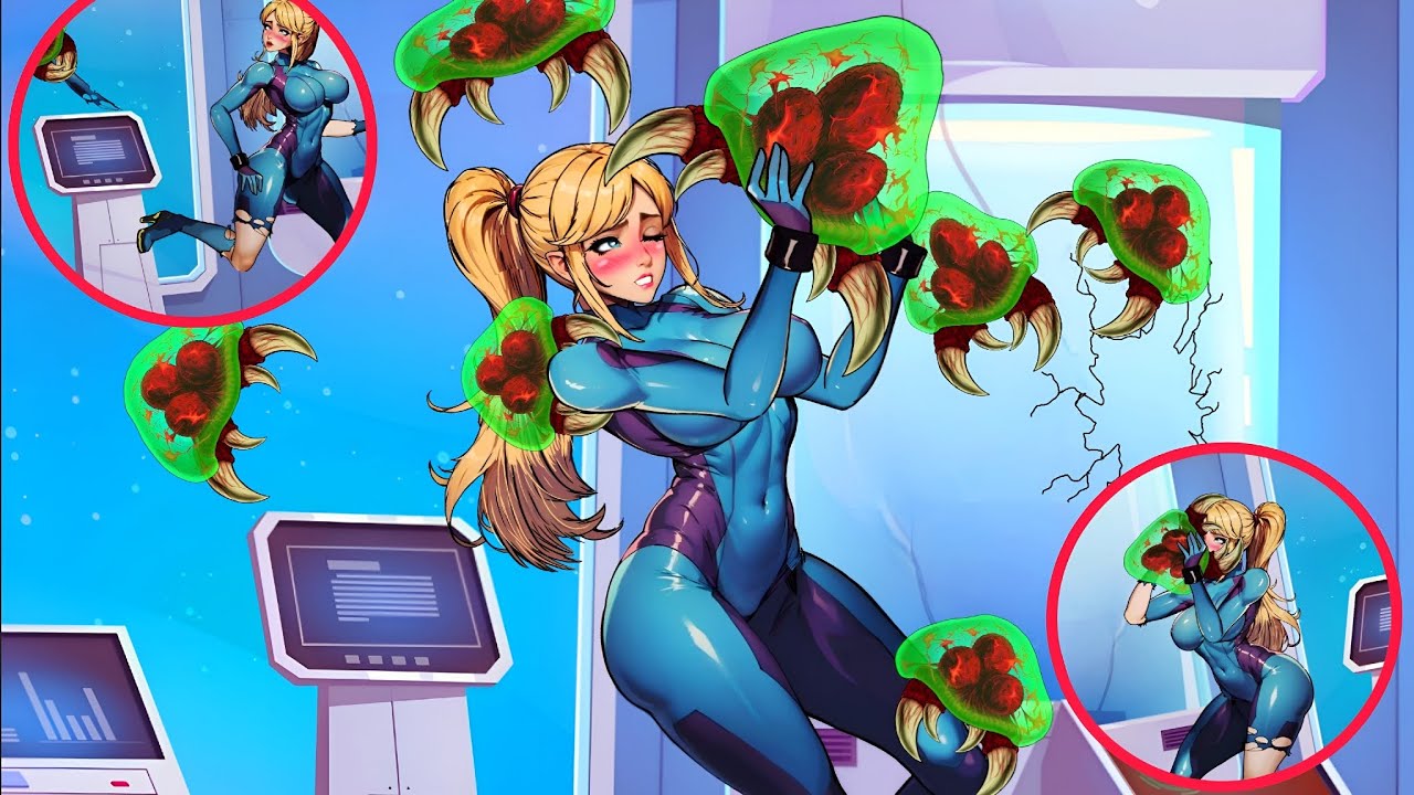 Samus Aran Ambushed by Metroid Larva! | Funny 2D Animation - YouTube