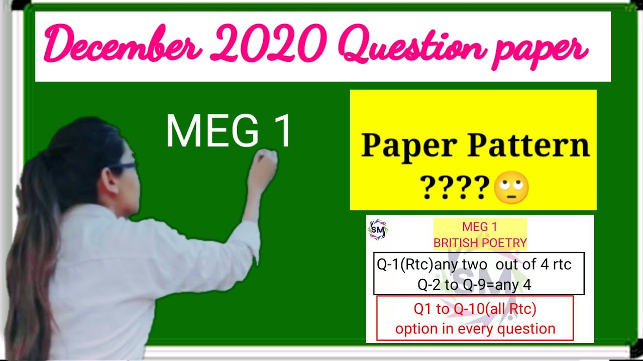 MEG 1 question paper Dec 2020+ important Rtc - YouTube
