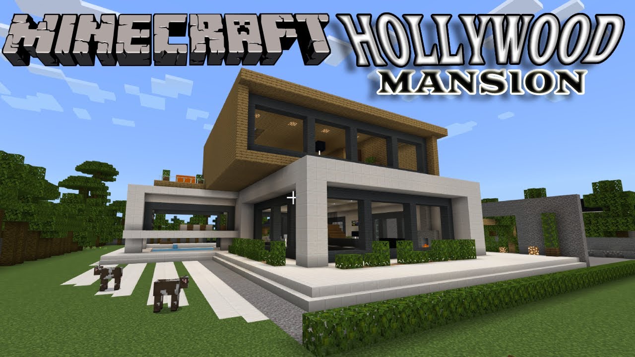 TOUR MINECRAFT HOLLYWOOD MANSION - YouTube