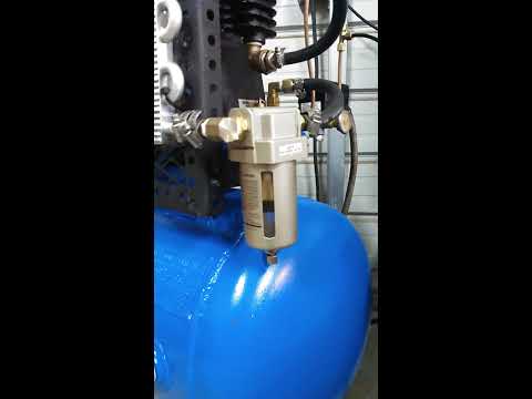 Homemade air compressor with aftercooler - YouTube