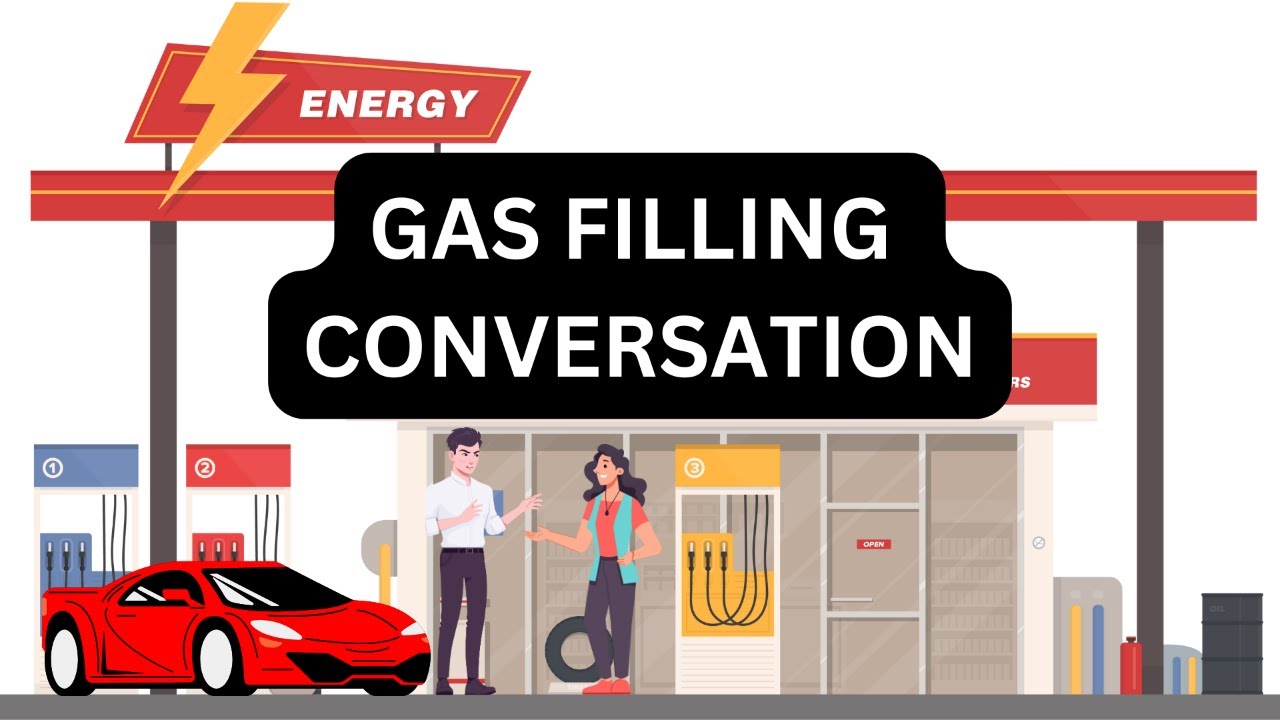 Learn Real English Conversation: At the Gas Station (Easy Dialogue ...
