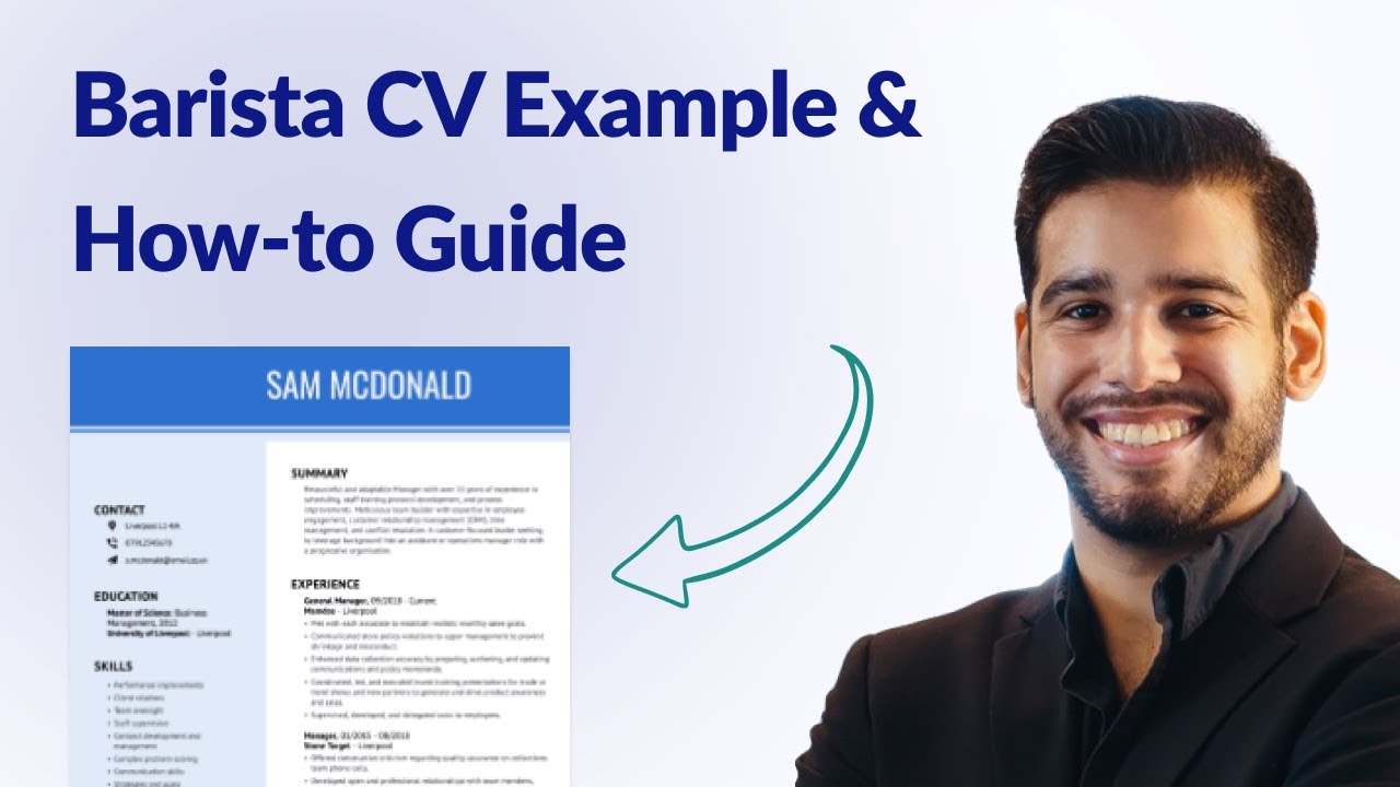 Sample Barista CV Example & PDF Template (Works for Starbucks, Even ...