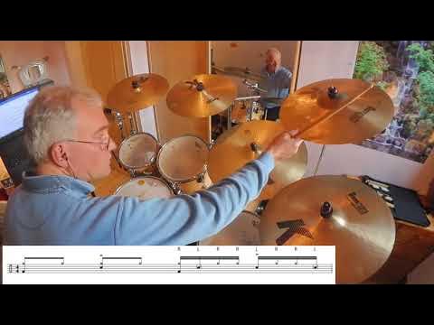 Le Rudiment Moulin Paradiddle appliqué sur la Batterie en Breaks et Rythmes - YouTube