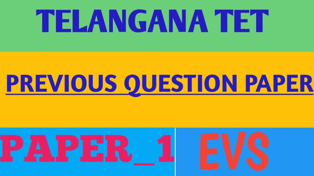 ts tet evs previous question paper | ts tet evs question paper | ts tet ...