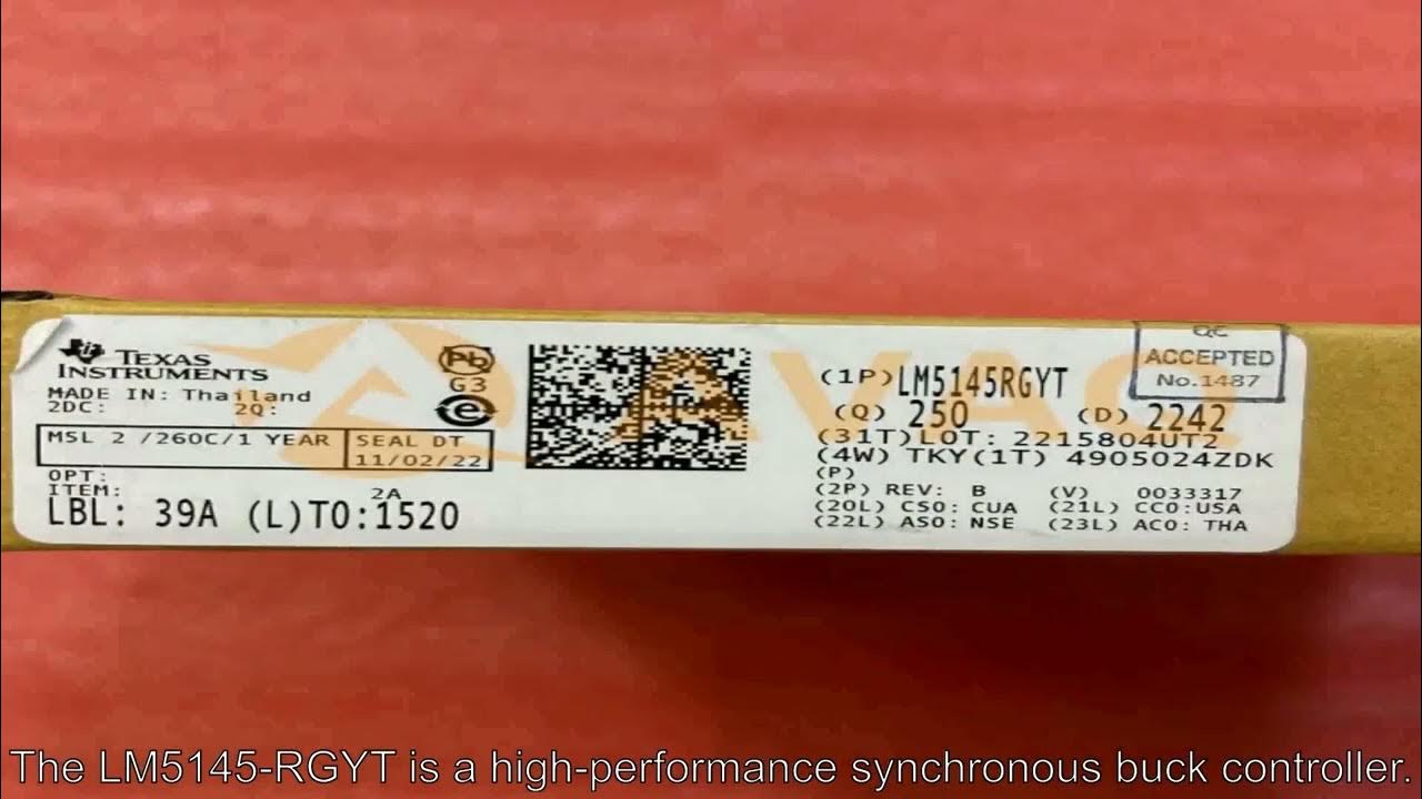 LM5145RGYT Power Management ICs - Avaq - YouTube