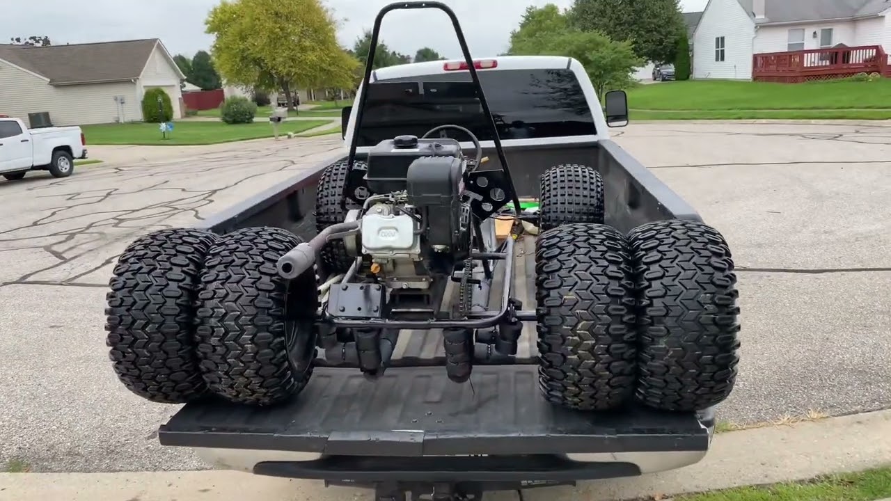 (SINK OR FLOAT? ) DROVE MY DUALLY GO KART INTO A POND - YouTube