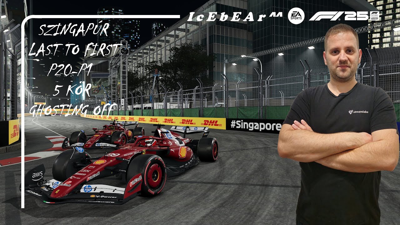 F1 25 Szingapúr last to first GHOSTING OFF - YouTube