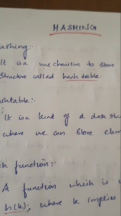Hashing brief introduction🆓 Data structure - YouTube