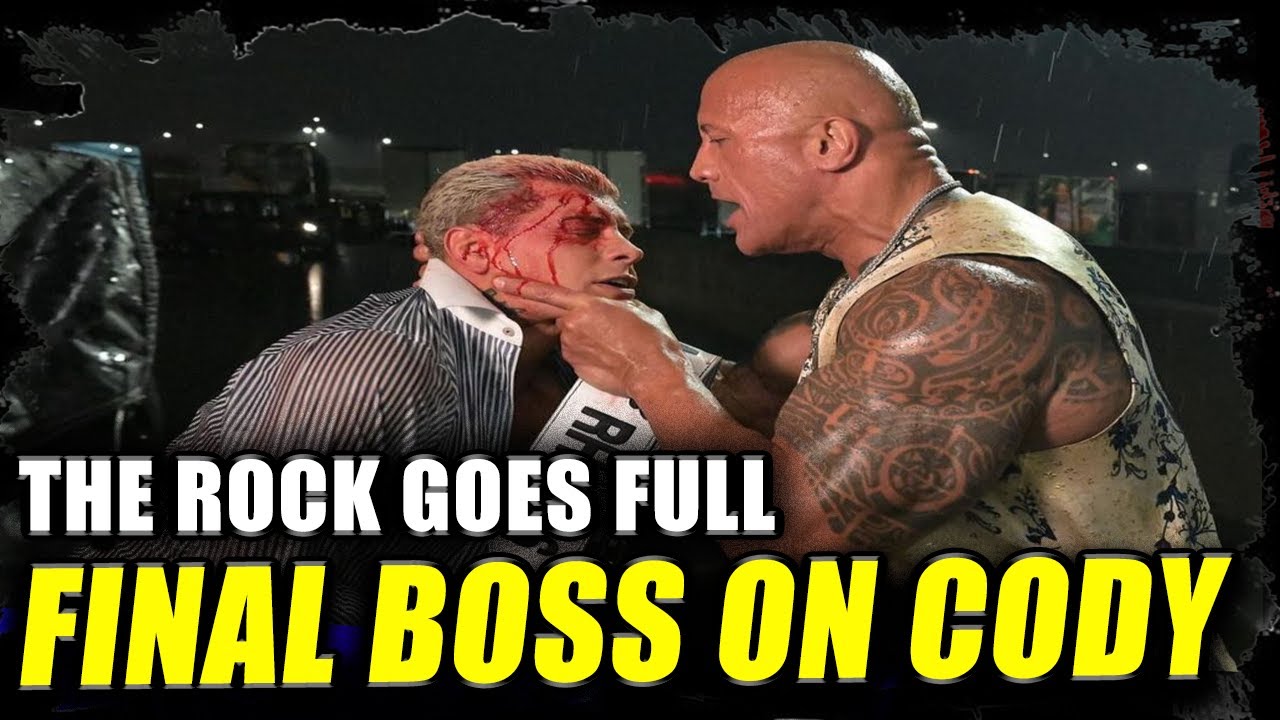 The Rock Goes Full Final Boss On Cody Rhodes - YouTube