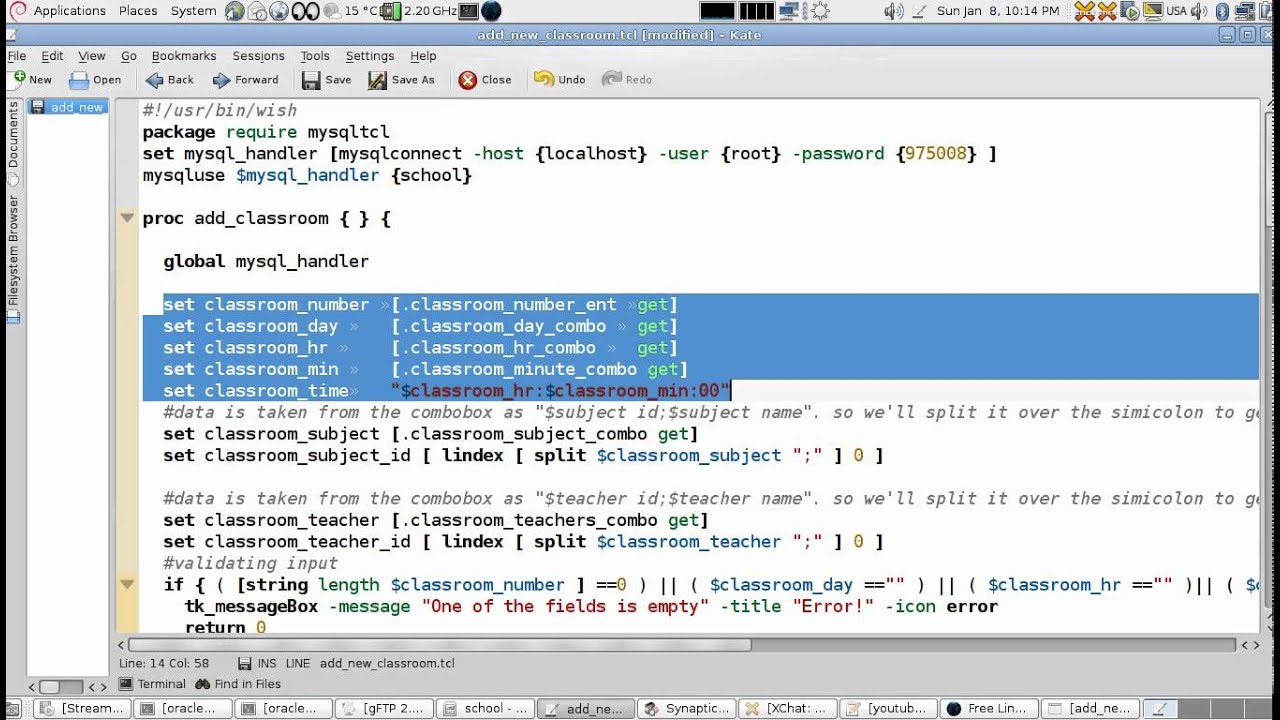 Tcl Tk MySQL Example School Registration Lesson7 Add Classroom tcl-tk-mysql-example-school-registration-lesson7-add-classroom