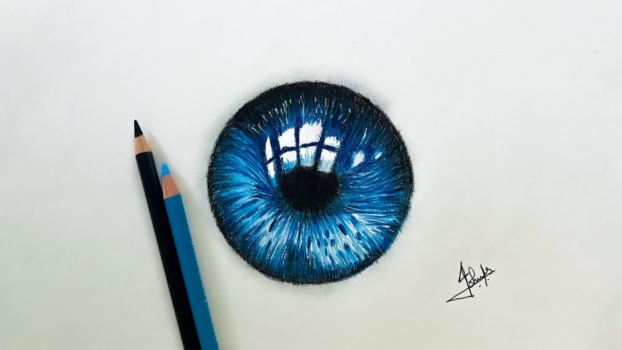 How To Draw Iris | Eyes | Color Pencil Tutorial | Ishan's Art - YouTube