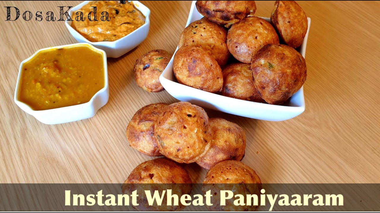 Instant Wheat vegetable kara paniyaram/Healthy Wheat Vegetable Appe ...