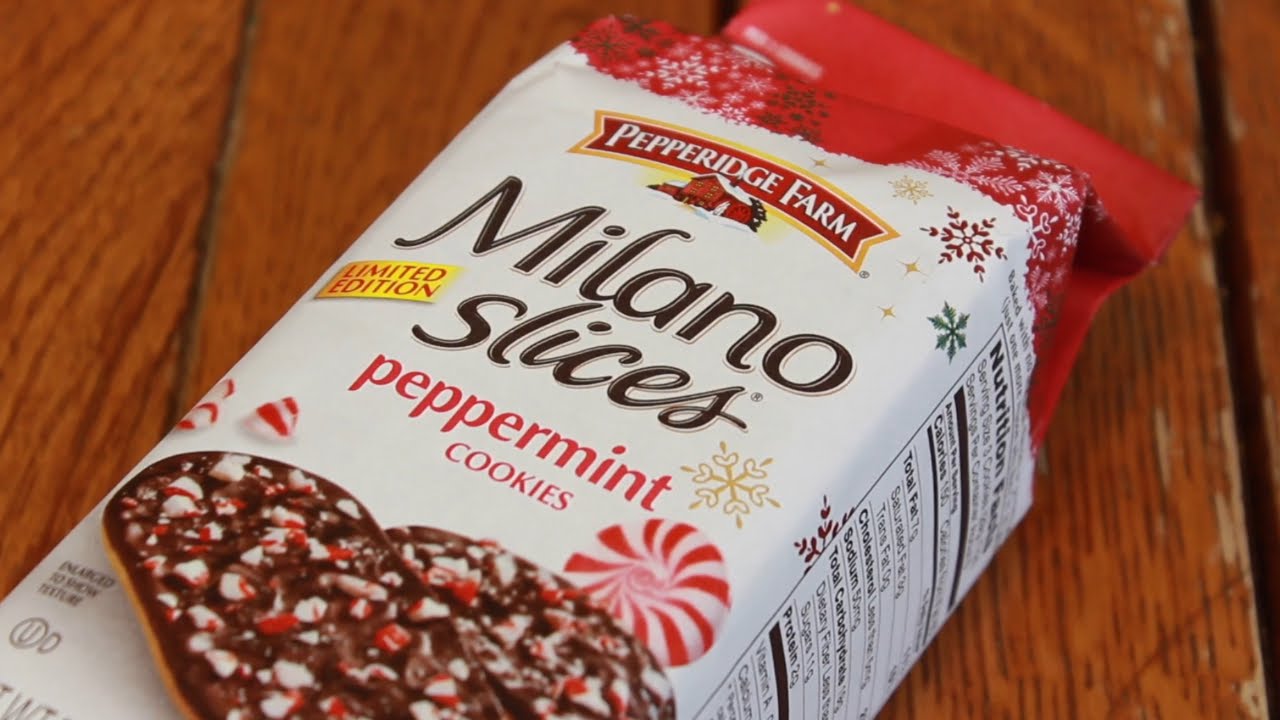 Pepperidge Farm Milano Slices: Peppermint Cookies Review [139] - YouTube