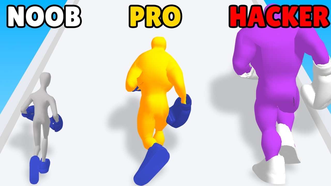 NOOB vs PRO vs HACKER in Hit Rush - YouTube