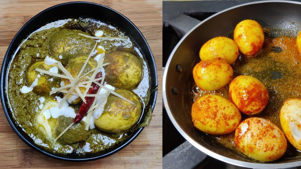 Green Egg Curry | ग्रीन मसाला एग करी रेसिपी | Special Green Egg Curry ...