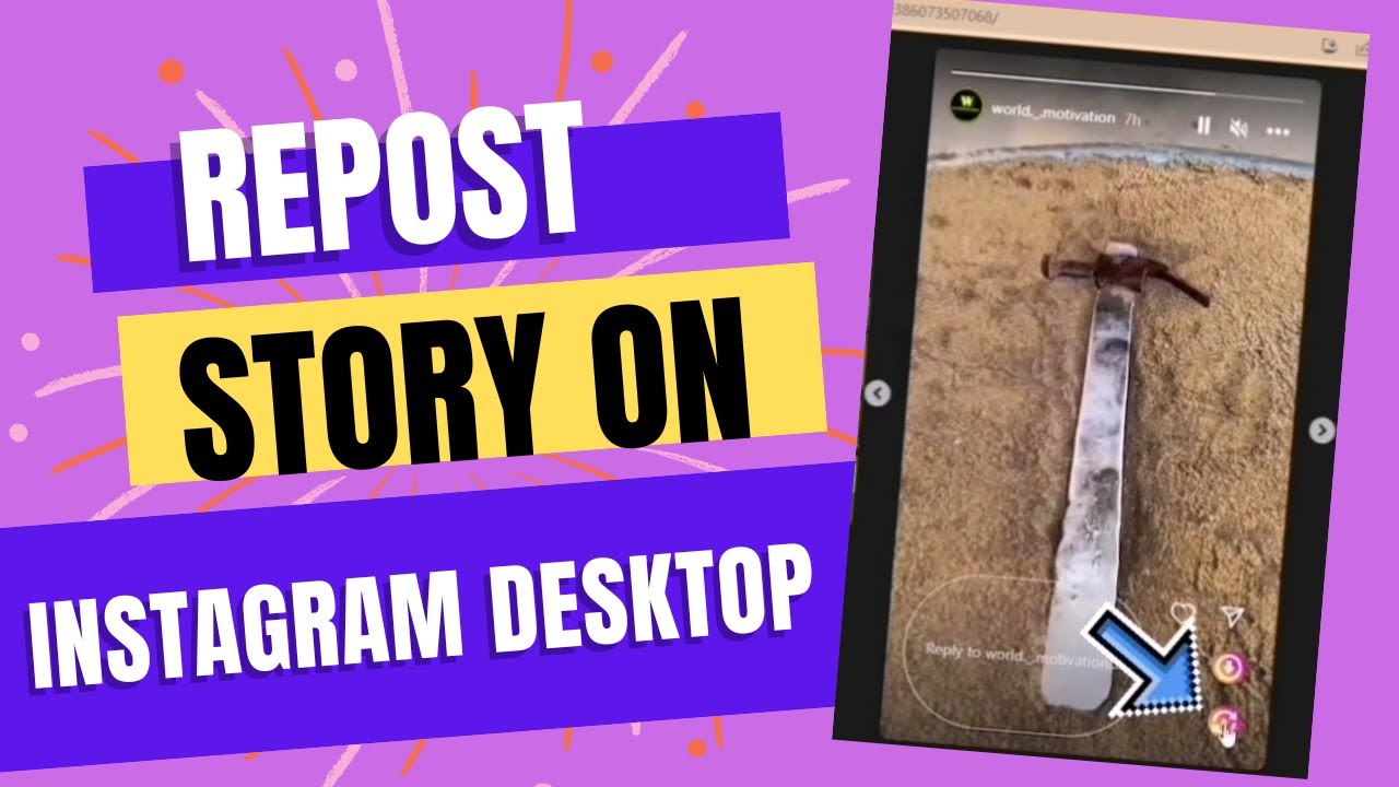 How To repost Story On Instagram Desktop - YouTube