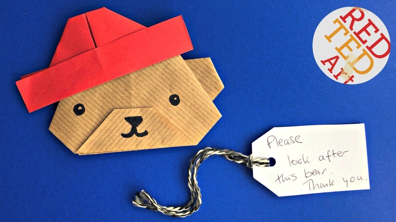 Easy Paper Paddington Bear DIY No Glue Origami Paddington DIY - YouTube