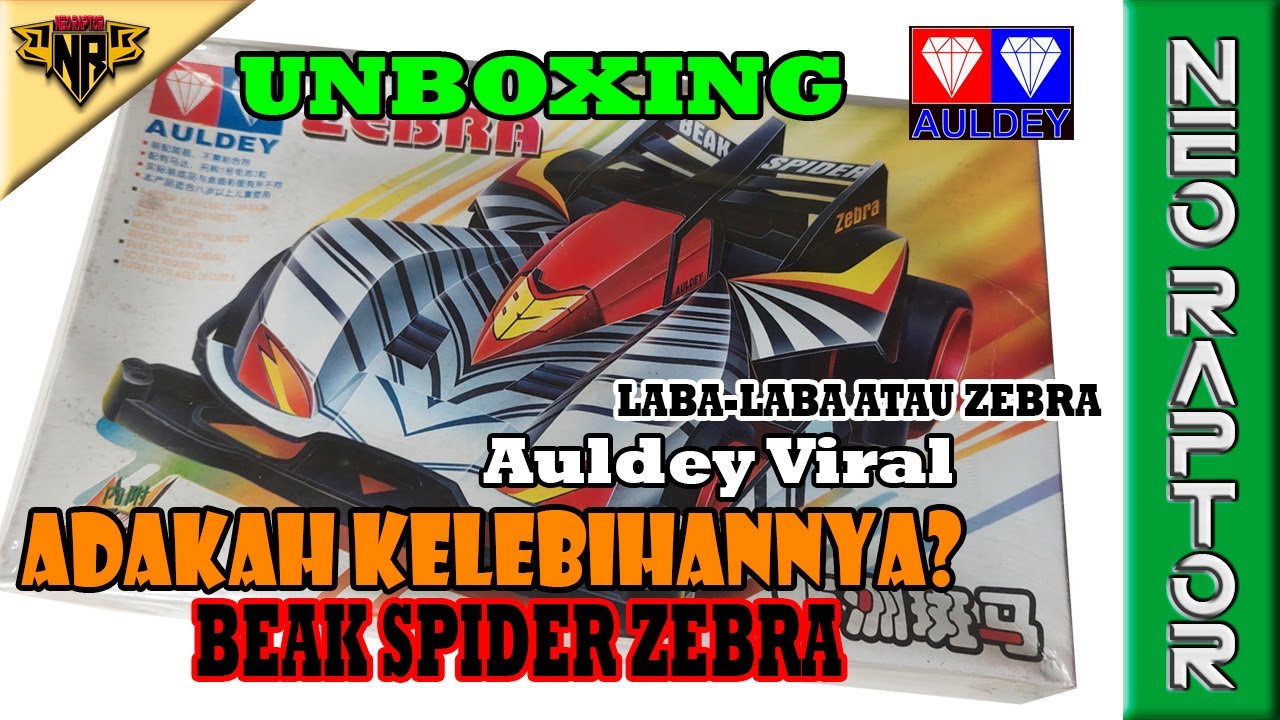 Auldey Beak Spider Zebra | adakah kelebihannya | unboxing tamiya viral ...