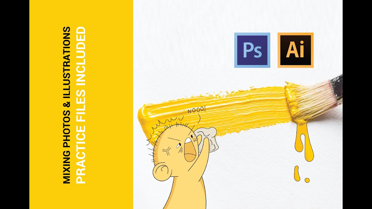 How to doodle on photos - Adobe Photoshop & Illustrator - YouTube