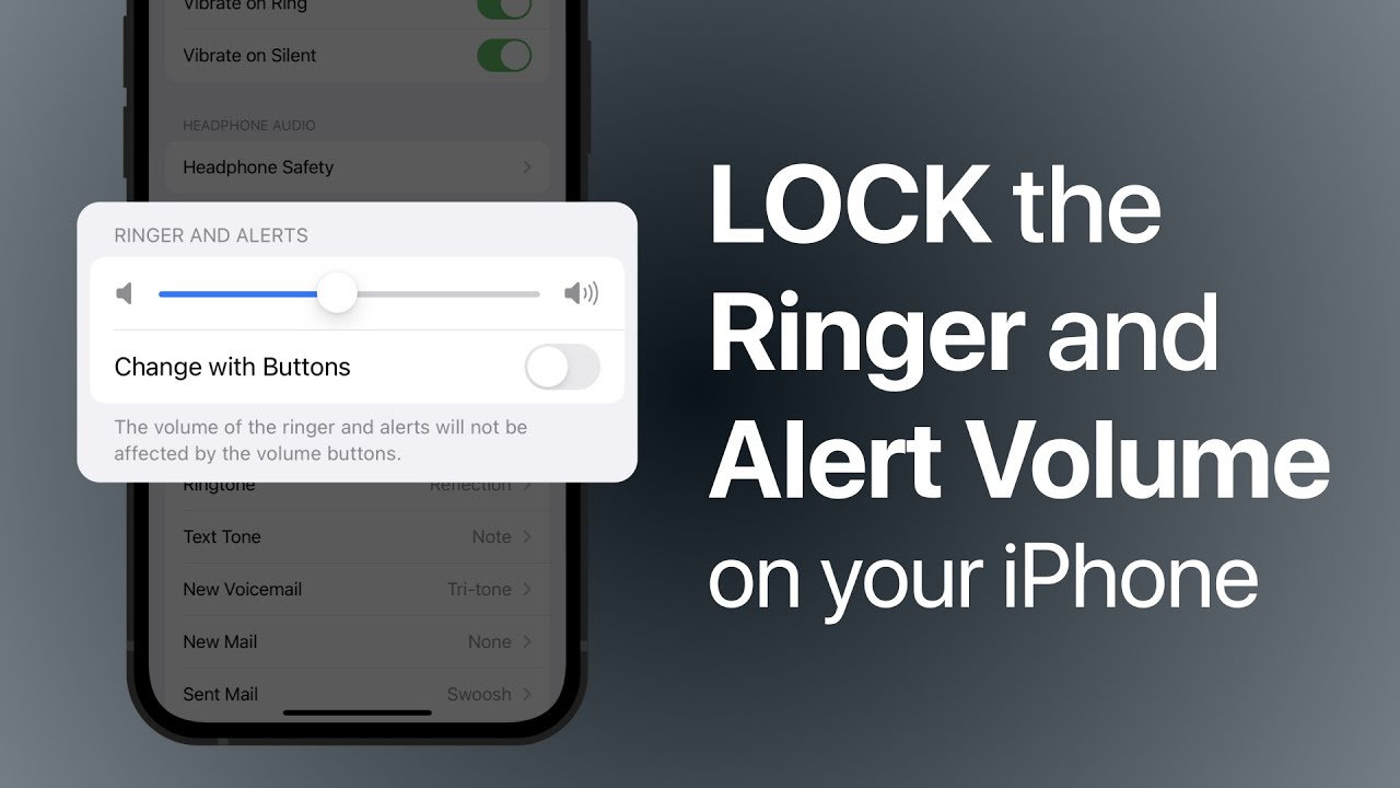 How to Lock the Ringer and Alert Volume on your iPhone - YouTube