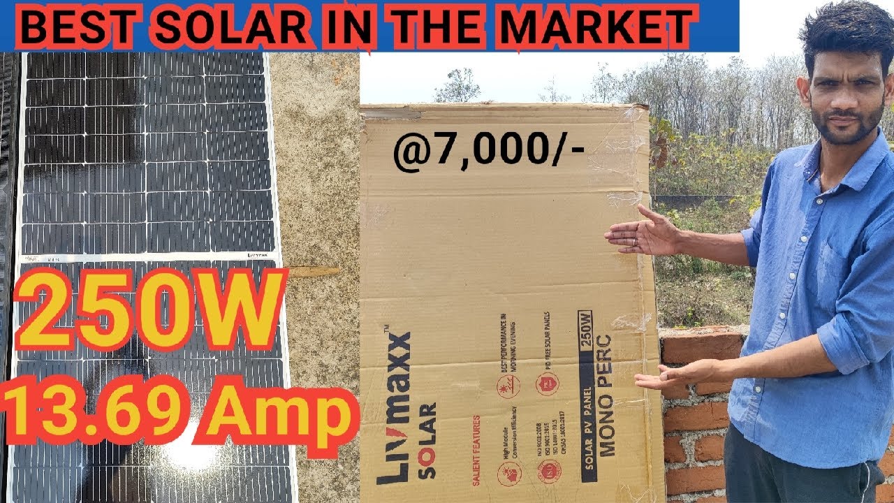 Livmaxx Mono Perc 250 Watt Solar Panel Review|Half Cut Solar Panel ...