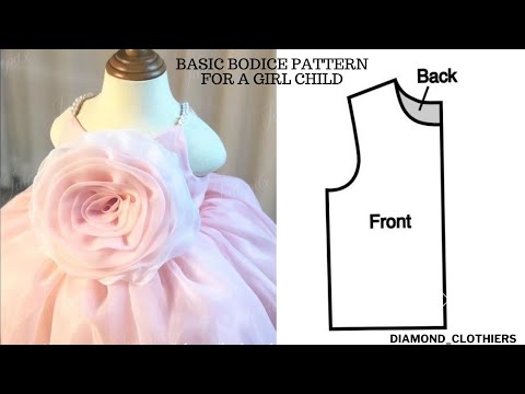 How to draft a basic bodice pattern for a girl child - YouTube