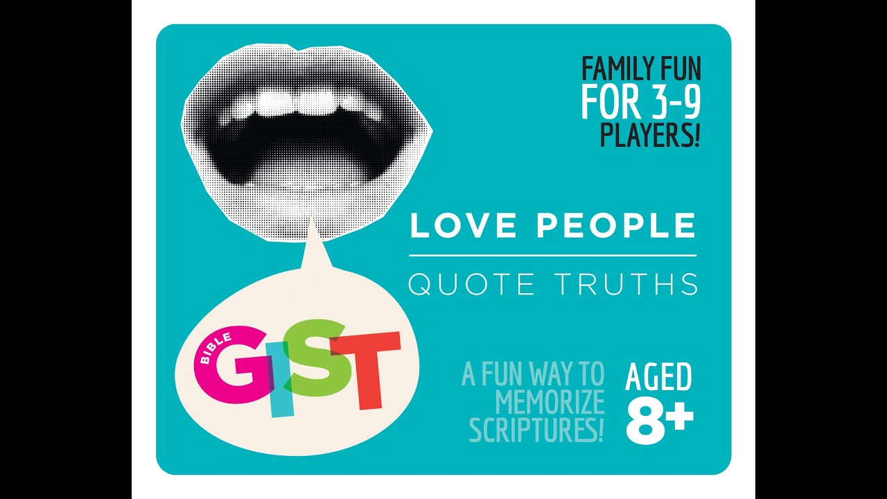 Bible GIST - Love People - a Crash Course (as sold on ETSY) - YouTube