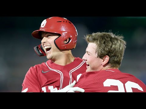 OU's Blake Robertson after 7-6 Bedlam baseball victory at Tulsa's ONEOK ...