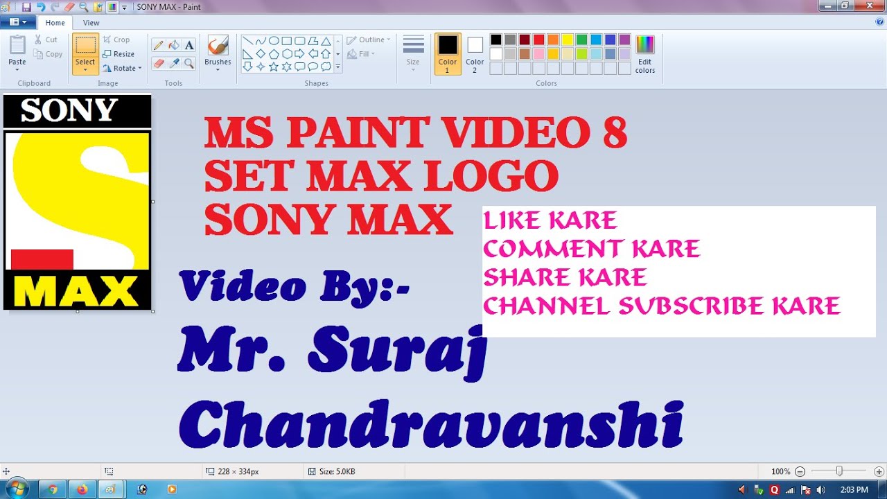 Ms Paint SONY MAX SET MAX MAX VIDEO 8 - YouTube