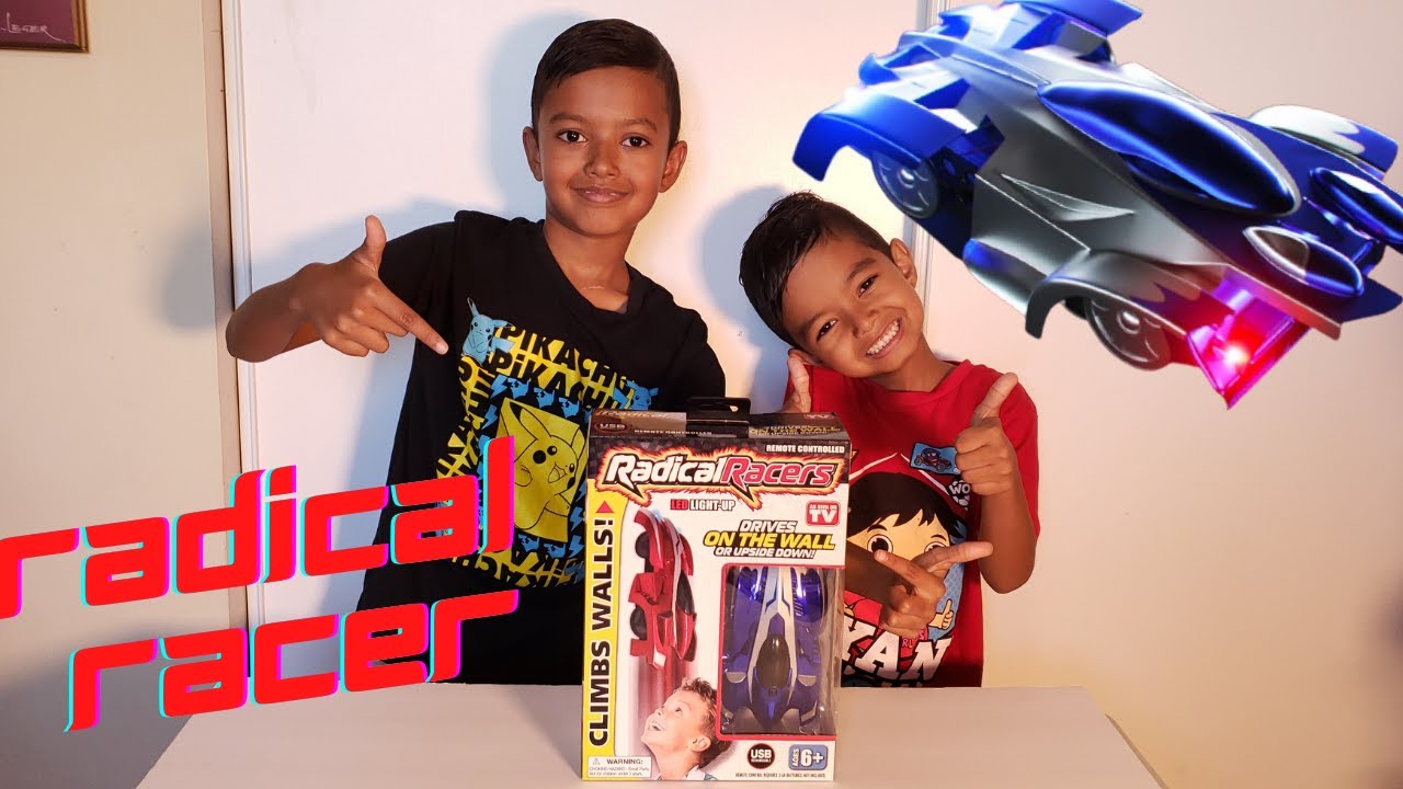Radical Racers - wall climbing RC Racer - unboxing and playing - YouTube