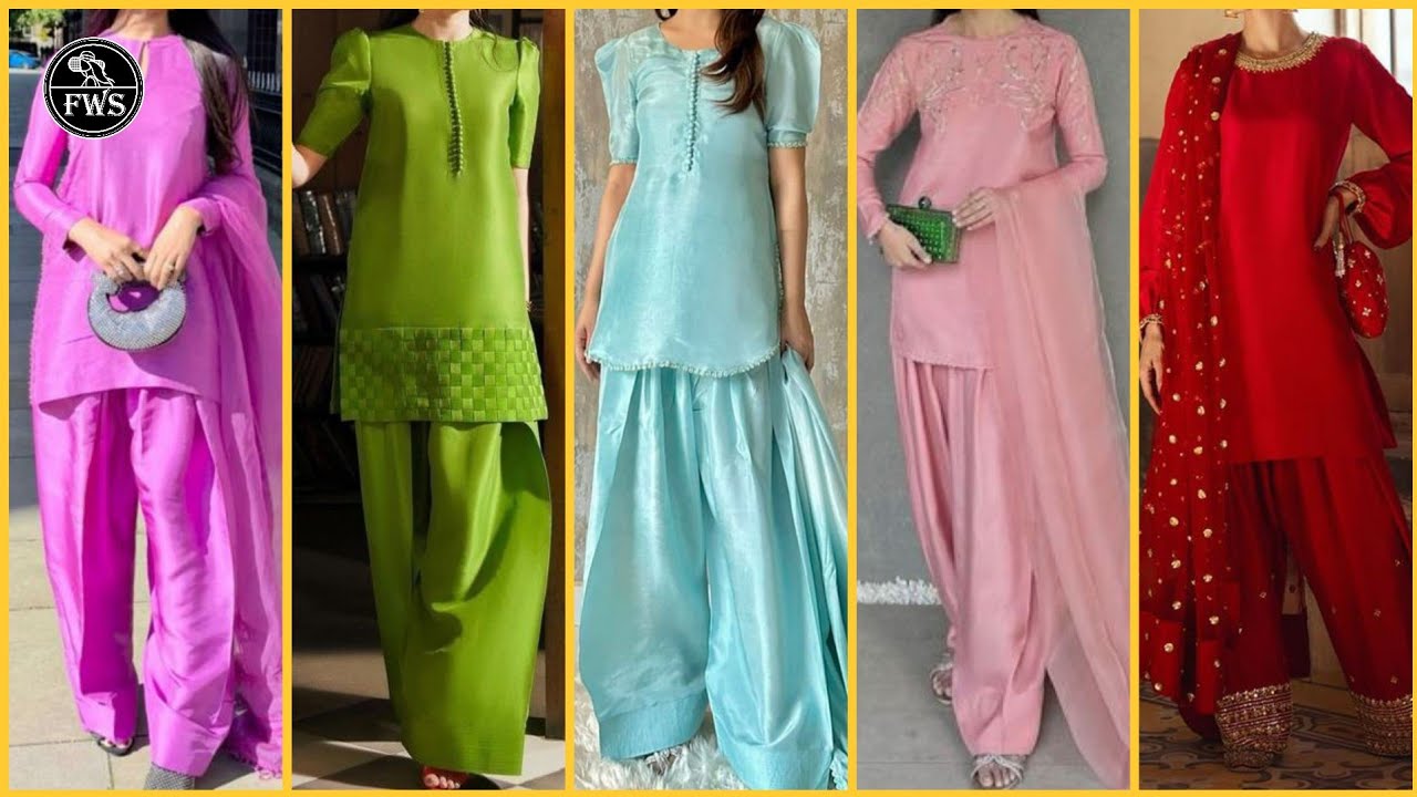 Silk Ke Kapron Ke Bhot He Khubsorat Designs| One Color Silk Dress ...