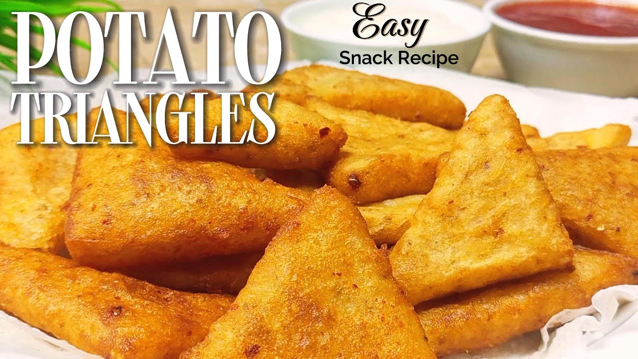 Potato Triangles | Easy Potato Snack Recipe | Potato Triangles Recipe ...