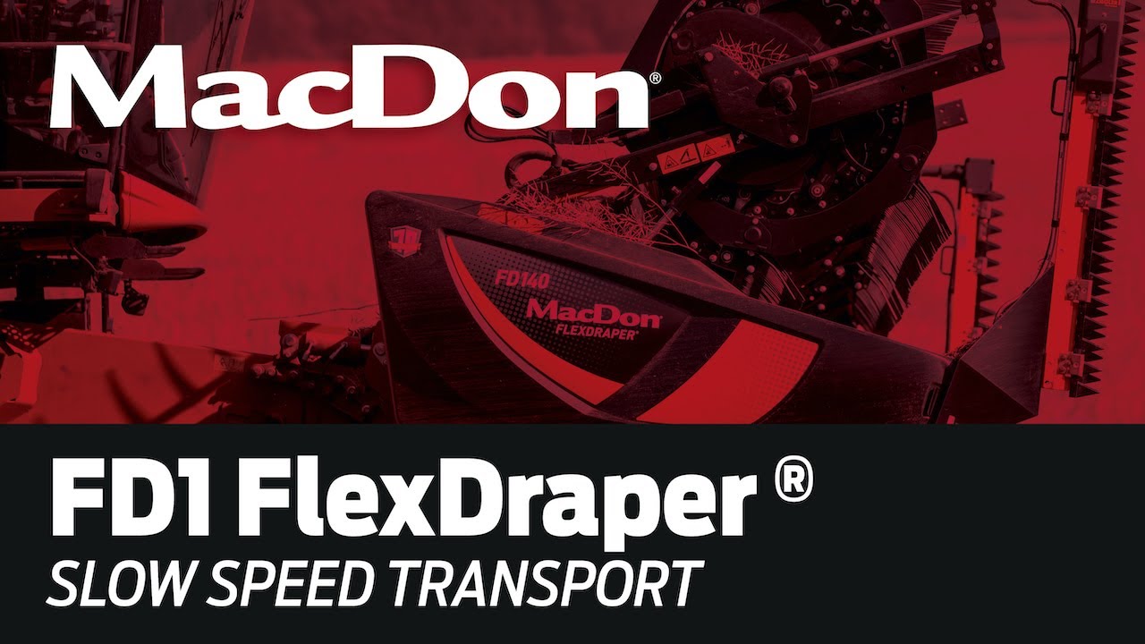MacDon FD1 FlexDraper® Slow Speed Transport - YouTube