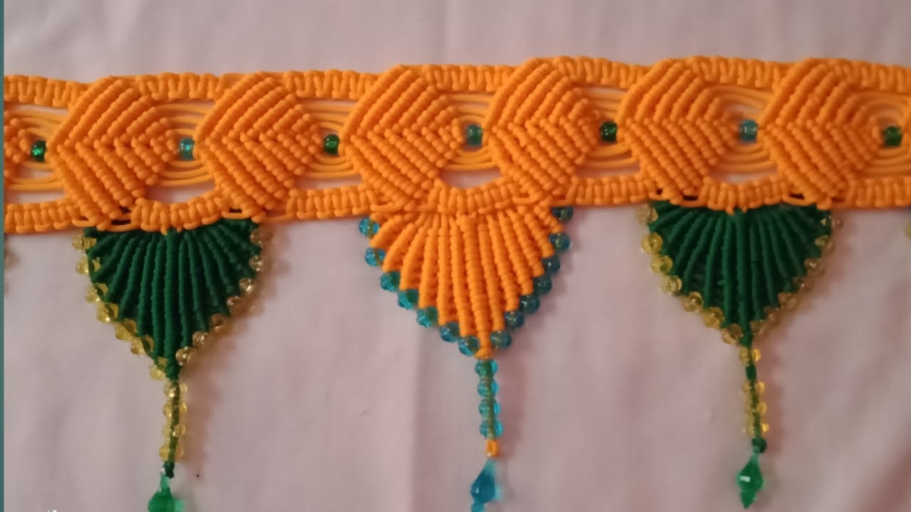 Macrame toran new design मेकरम का तोरण नया डिज़ाइन - YouTube