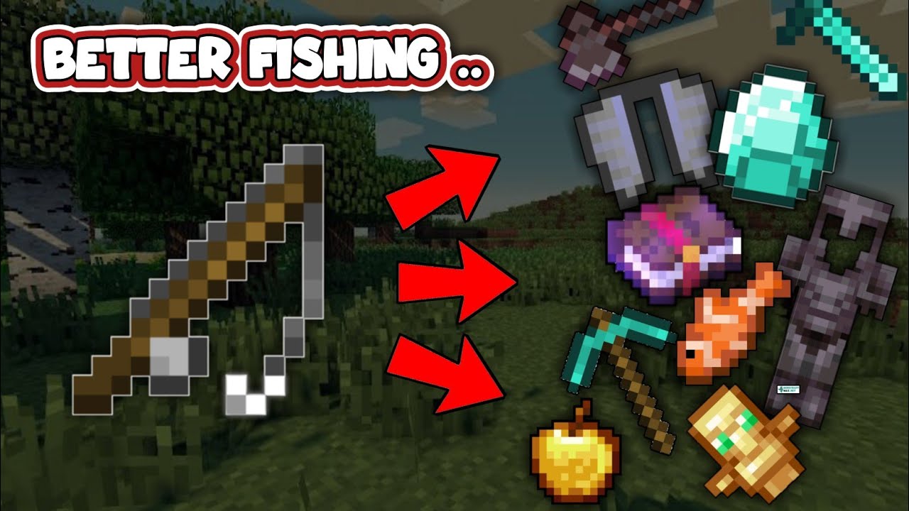 Op Fishing Mod 😍 I minecraft op Fishing addon I minecraft but fishing ...