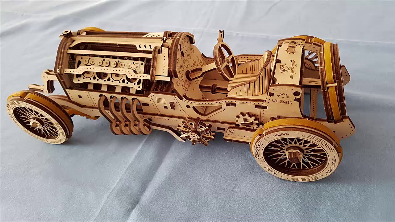 UGEARS build of model U-9 grand Prix Car - YouTube