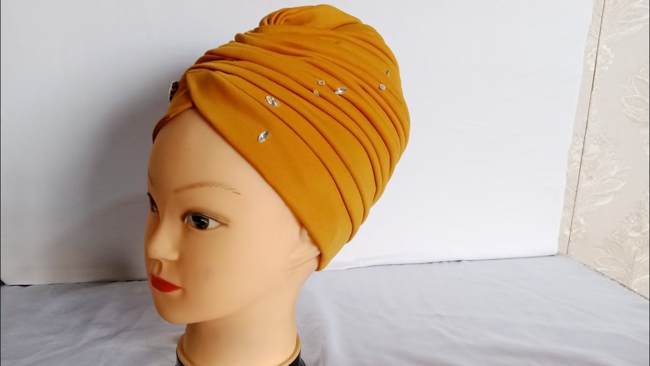 How to make V-shape full pleated turban.Detailed video - YouTube