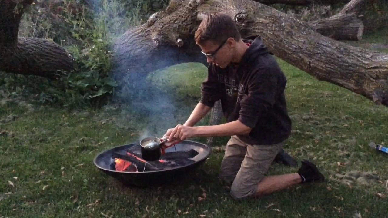 How To Make Mac N Cheese Over The Fire - YouTube