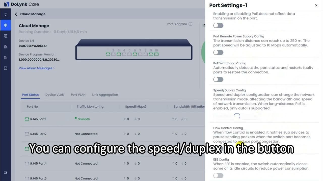 How to configure speed and duplex - YouTube