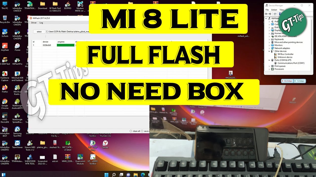 Mi 8 Lite Full Flash No Need Box Fastboot Mode Done Gsm Tech Tips - YouTube