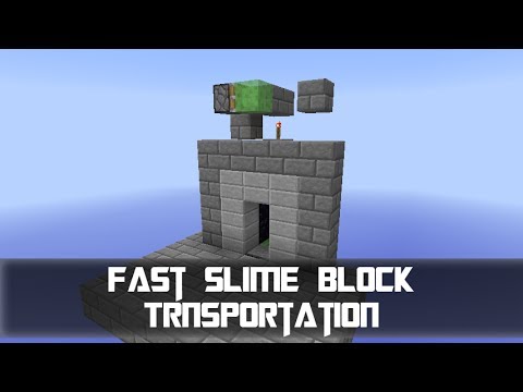 Fast Slime Block Transportation In Minecraft - YouTube